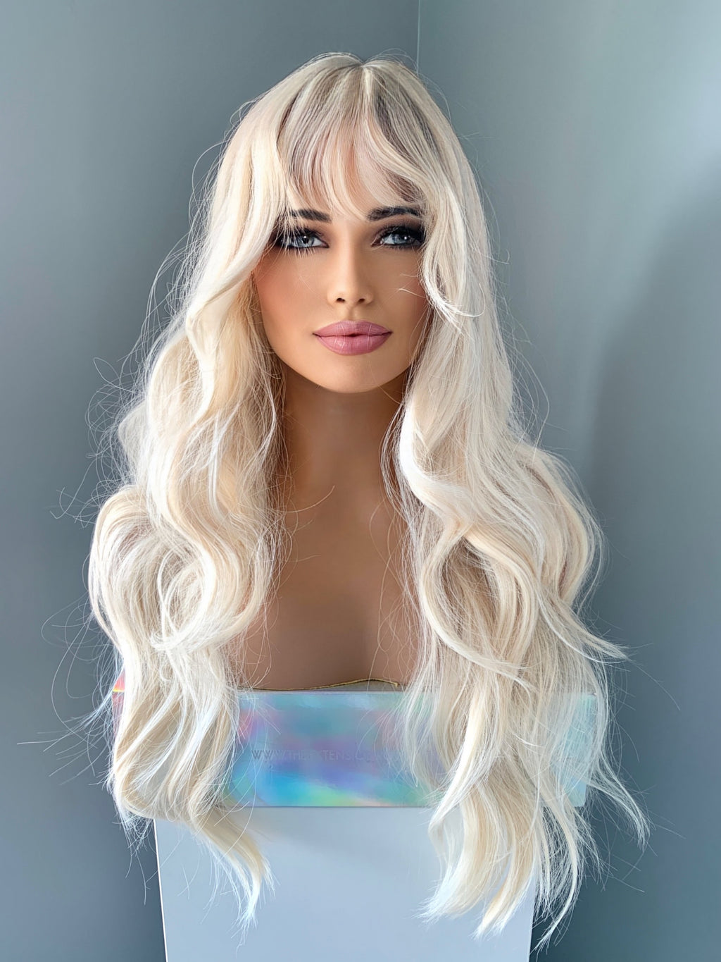 "Gwen" - Long Blonde Layered Wig with Bangs – The Extension Room